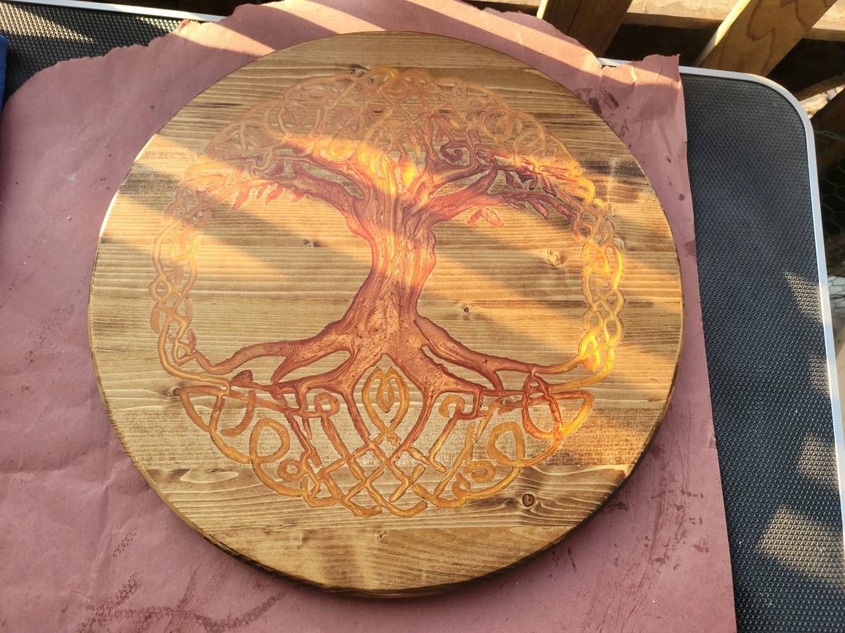 18" Hand Crafted Tree of Life Table