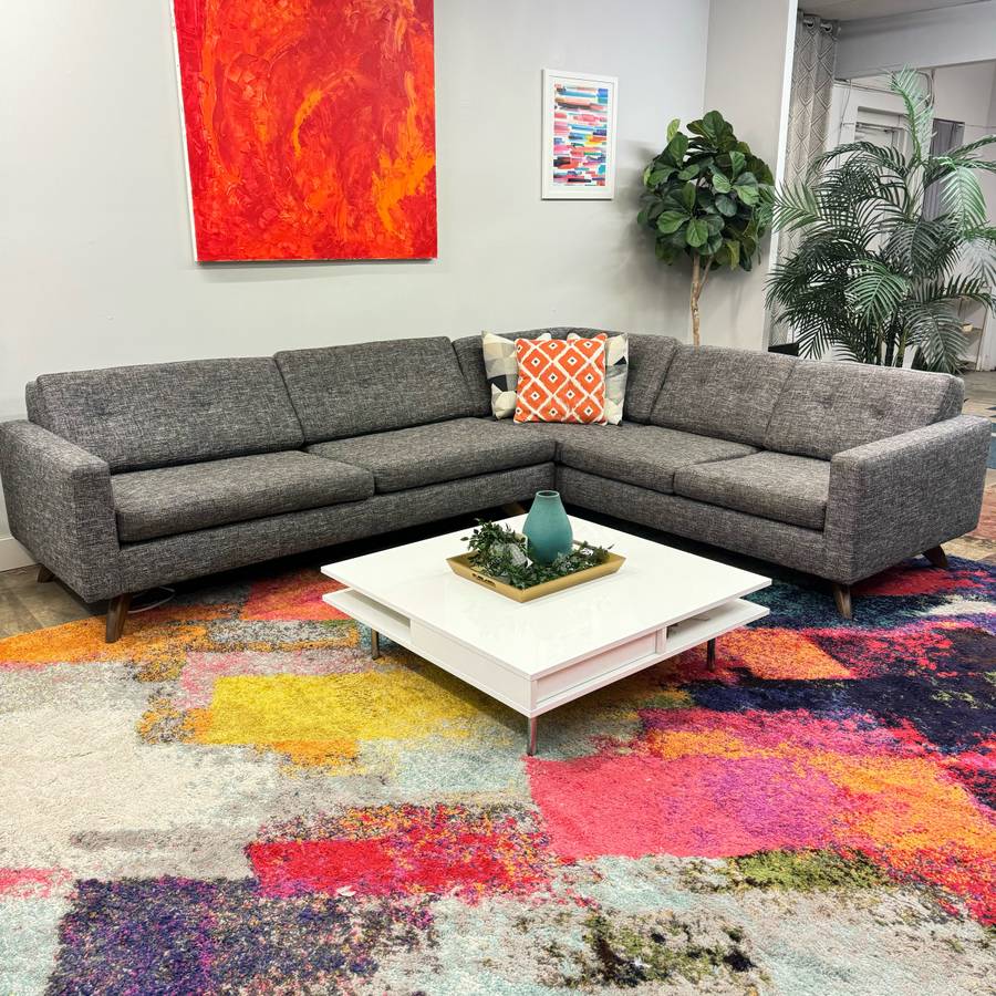 Large MCM Style Sectional Sofa