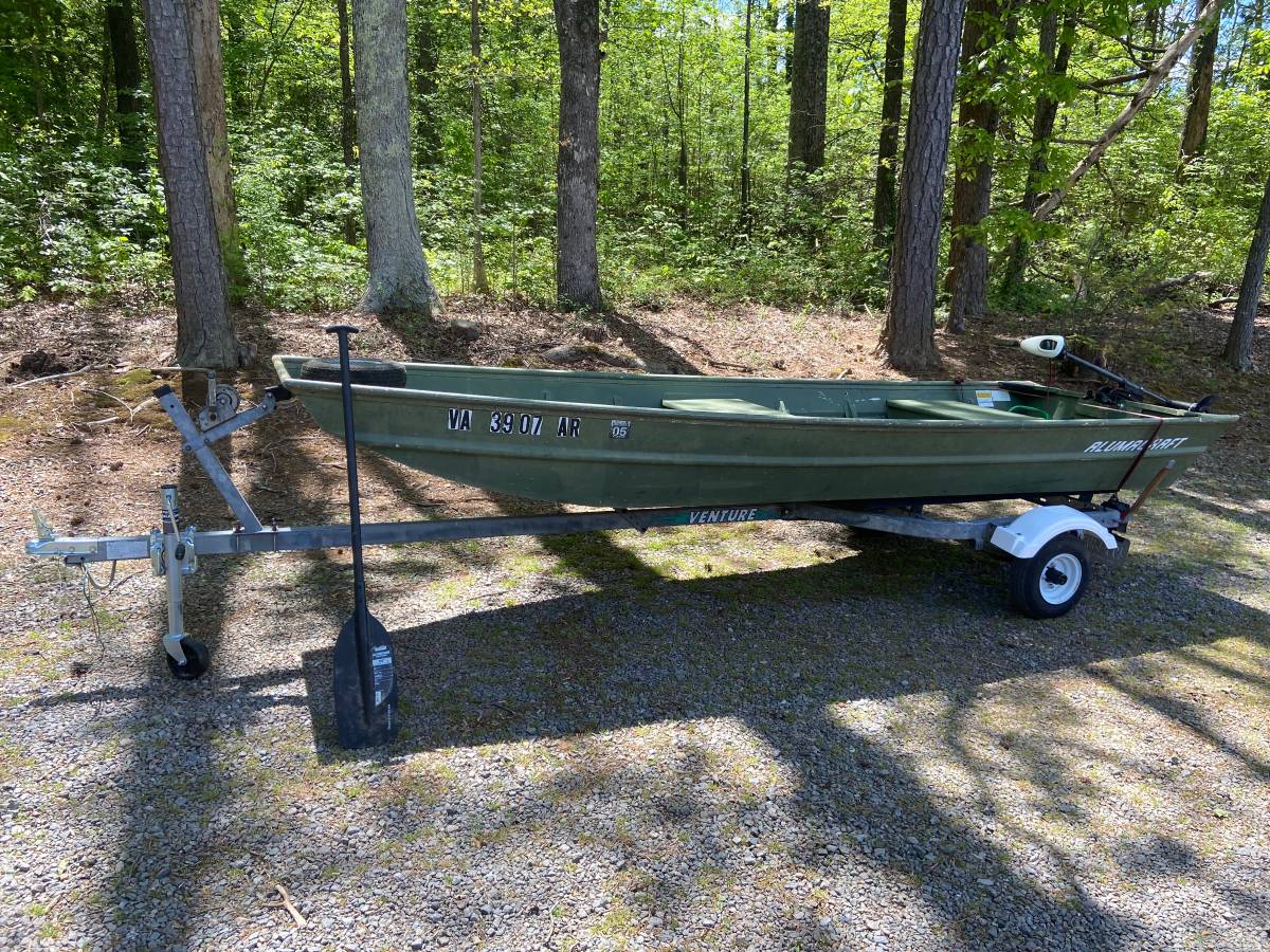 Jon Boat, Trailer, Trolling Motor, Battery Package | Looknet