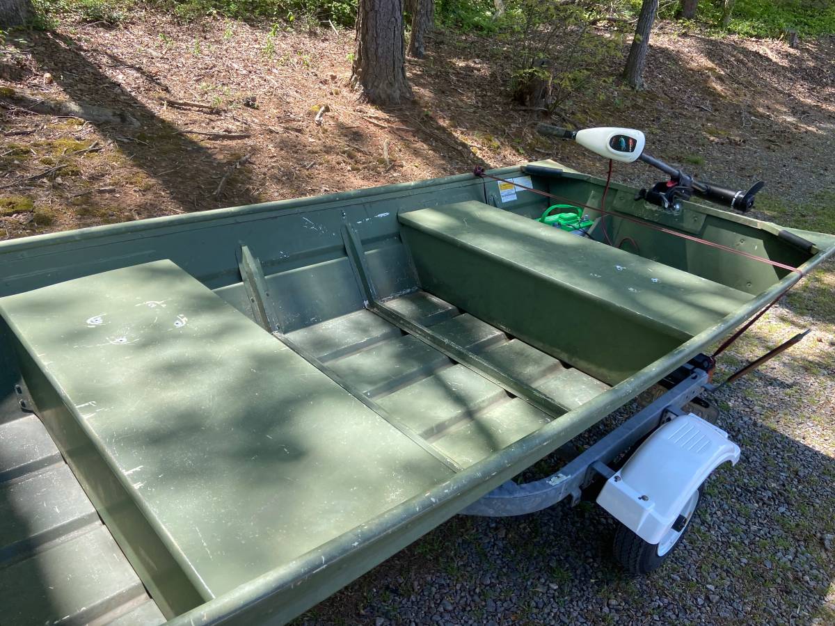 Jon Boat, Trailer, Trolling Motor, Battery Package | Looknet