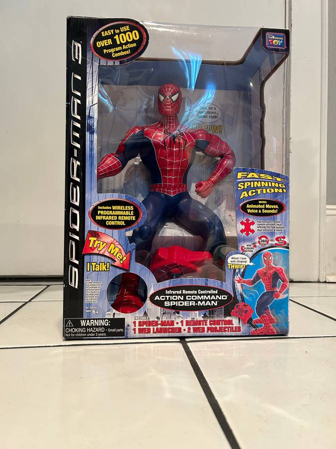 Spider-Man 3 Remote Controlled Talking Action Command Figure (New ...