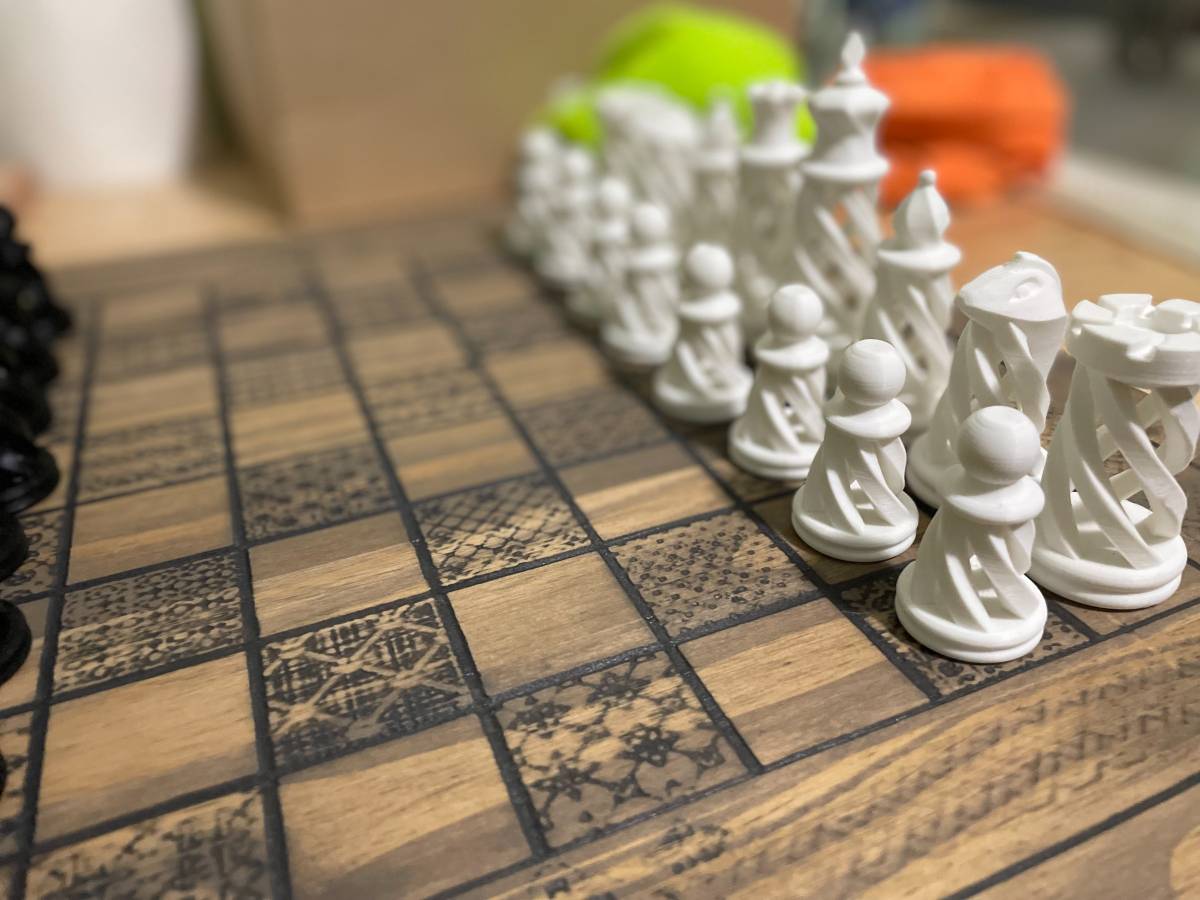 laser engraved chess board | Looknet